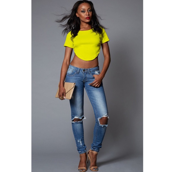 Dresses | Yellow Backless Short Sleeve Topshop Tshirt | Poshmark